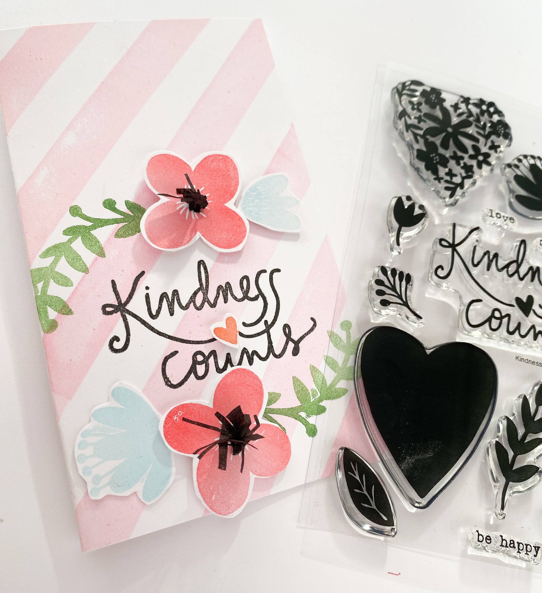 Kindness Counts Set + Die Bundle – florafaunaclear.com